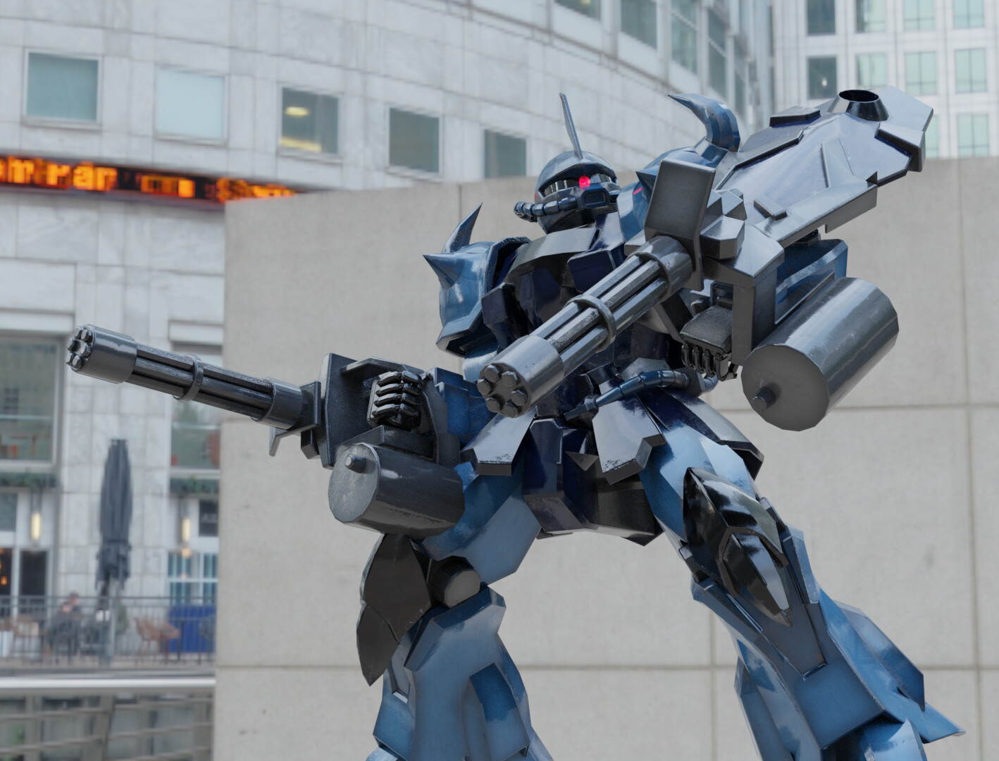 ArtStation - GUNDAM GOUF custom 3D model rigged with realistic texture ...