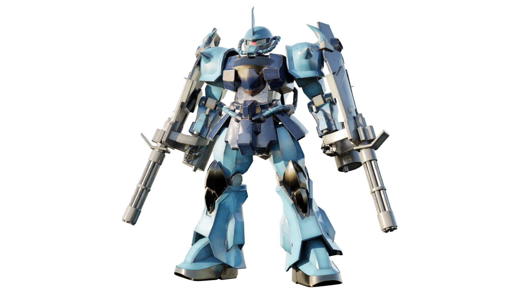 ArtStation - GUNDAM GOUF custom 3D model rigged with realistic texture ...