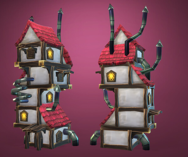 ArtStation - Vampire RTS Fantasy Buildings | Game Assets