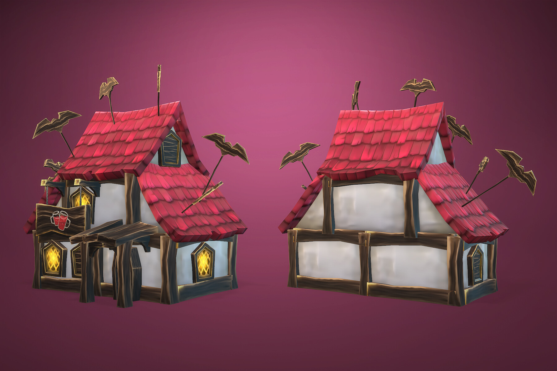 ArtStation - Vampire RTS Fantasy Buildings | Game Assets