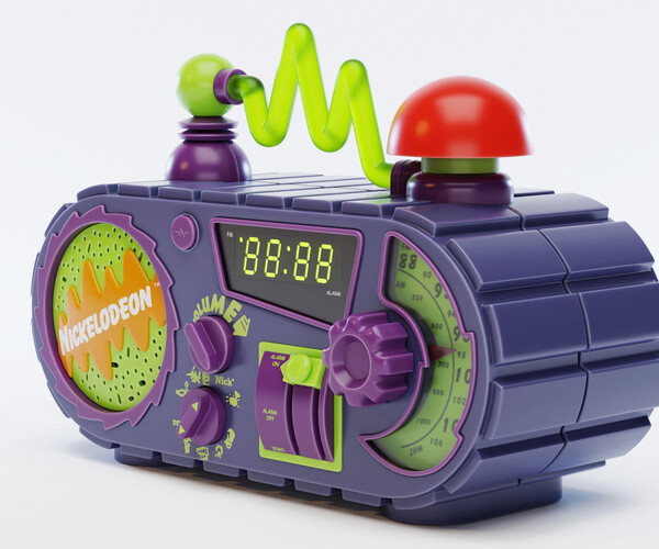 ArtStation - Nickelodeon Time Blaster Alarm Clock Radio | Resources