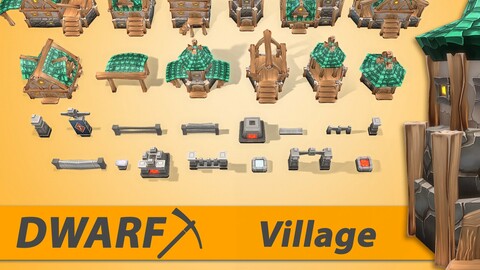 ArtStation - Dwarf RTS Fantasy Buildings | Game Assets