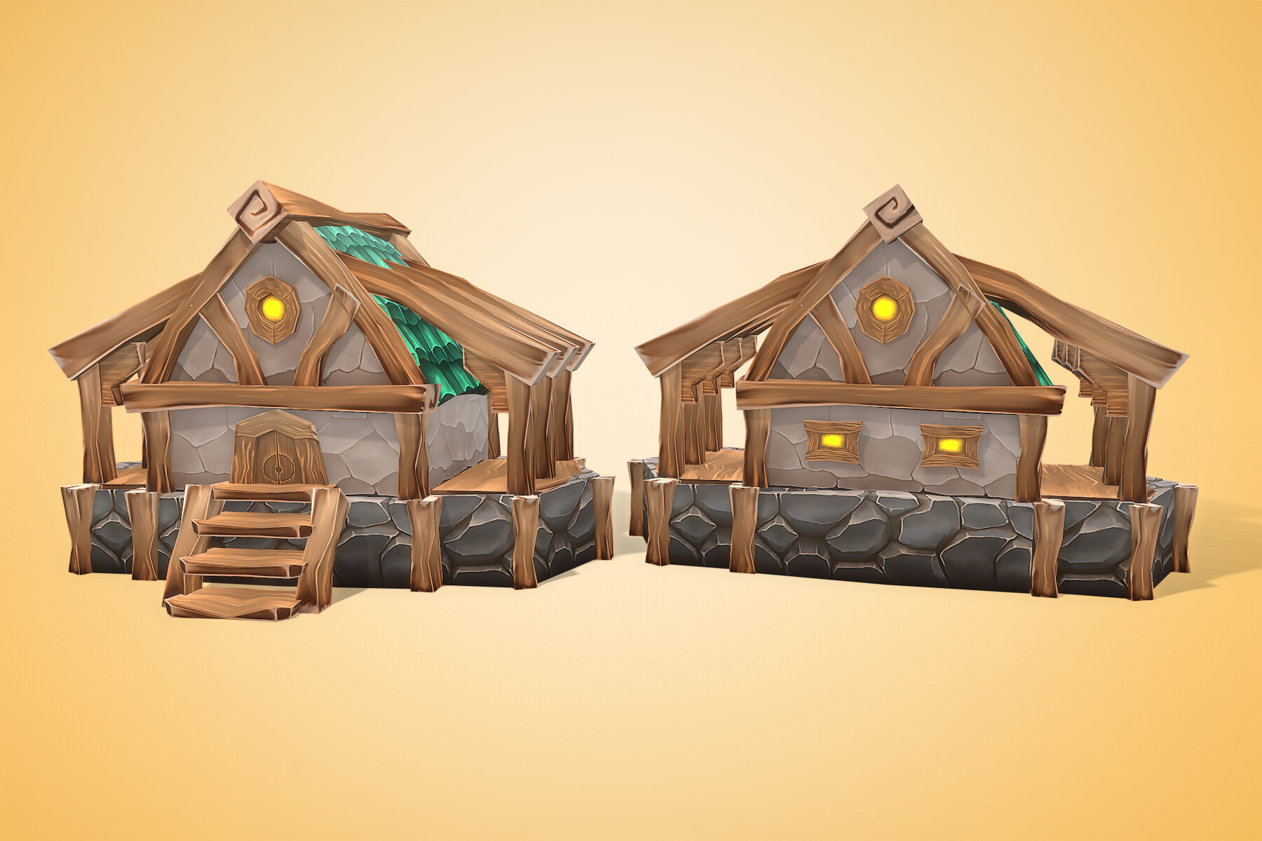 ArtStation - Dwarf RTS Fantasy Buildings | Game Assets