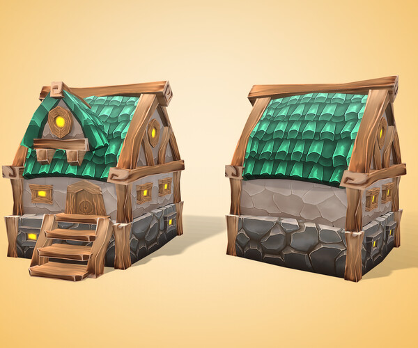 ArtStation - Dwarf RTS Fantasy Buildings | Game Assets