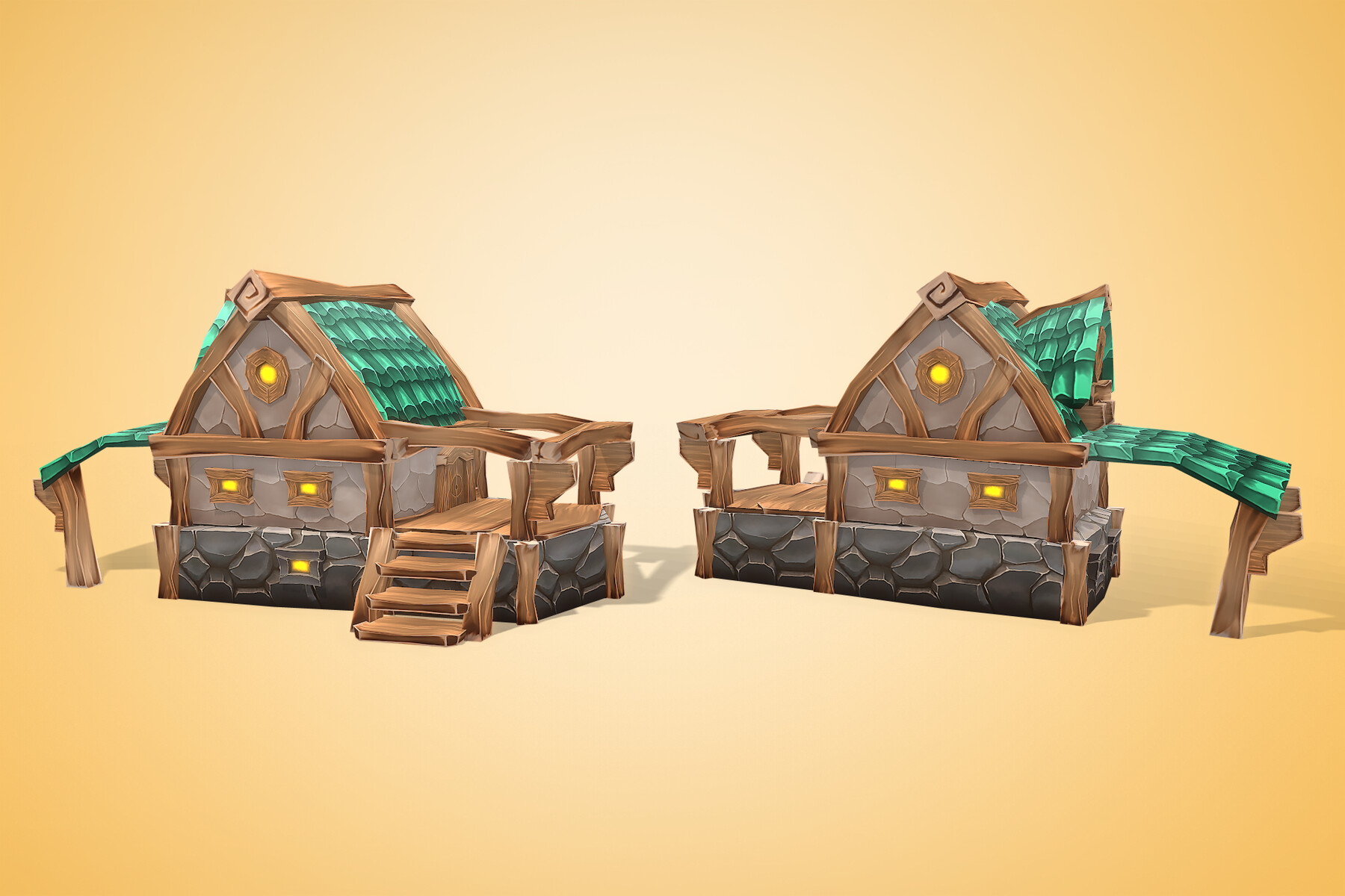 ArtStation - Dwarf RTS Fantasy Buildings | Game Assets