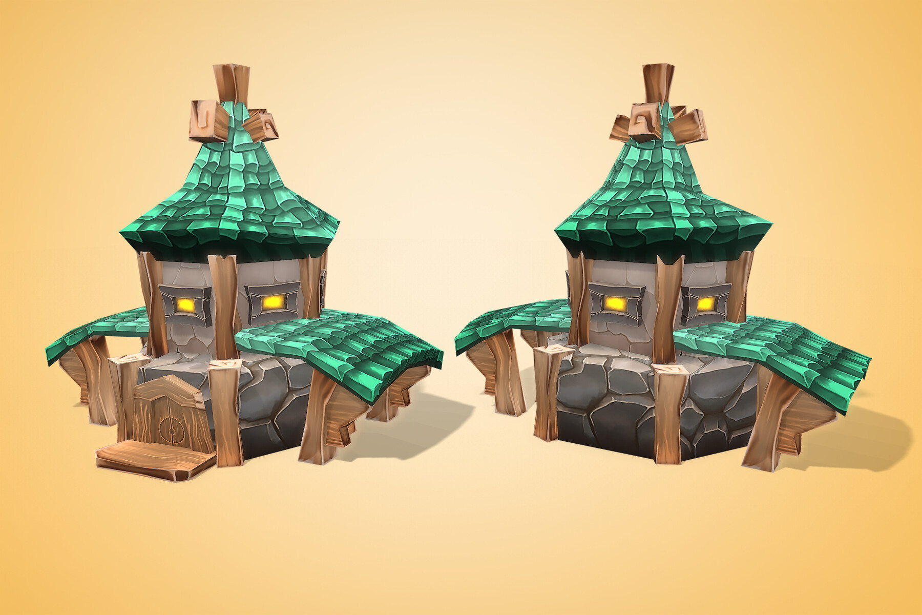 ArtStation - Dwarf RTS Fantasy Buildings | Game Assets