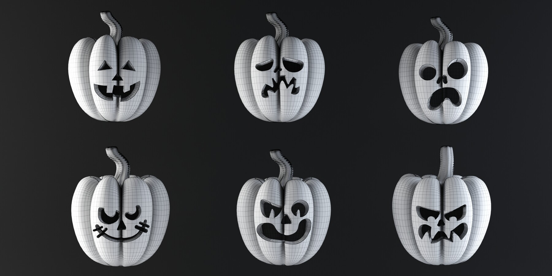 ArtStation - 30_collection_halloween_pumpkin | Game Assets