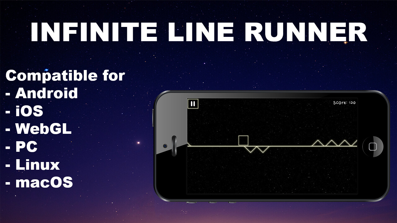 ArtStation - Infinite line runner - Unity Game With AdMob Ads | Game Assets