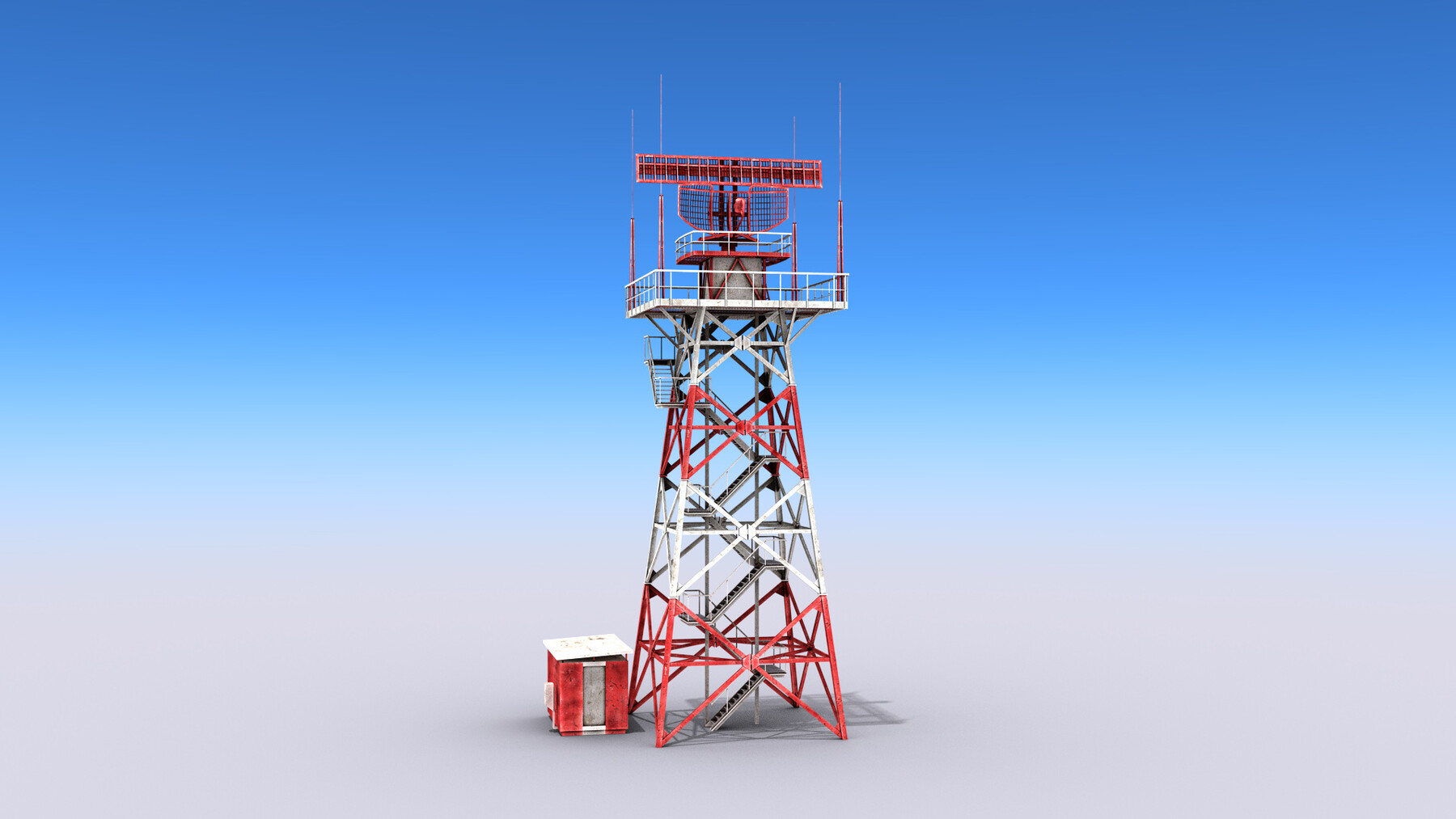 ArtStation - Big Radar Tower Low-poly 3D model | Game Assets