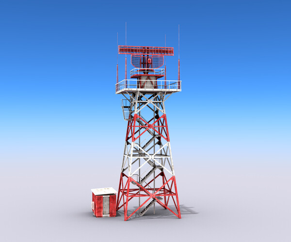 ArtStation - Big Radar Tower Low-poly 3D model | Game Assets