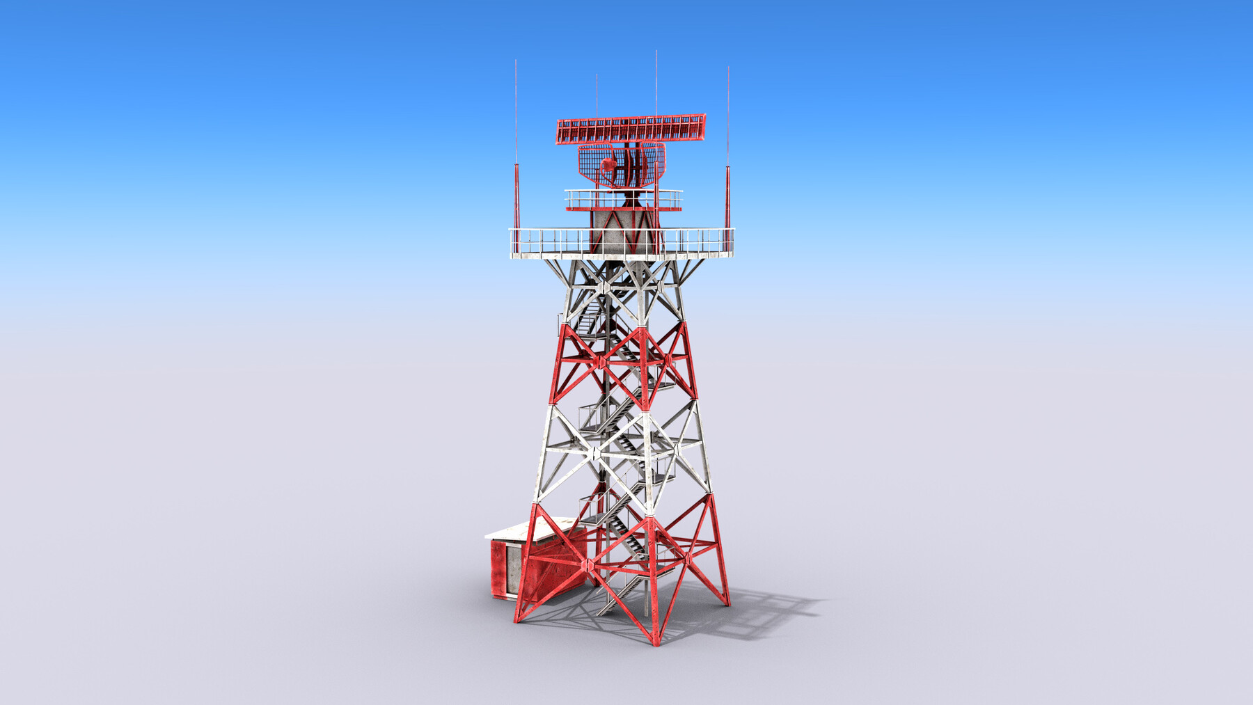 ArtStation - Big Radar Tower Low-poly 3D model | Game Assets