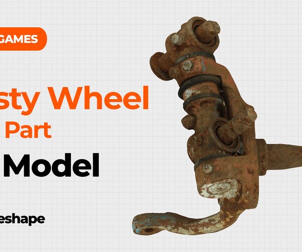 ArtStation - Rusty Wheel Axle Part Raw Scanned 3D Model | Resources