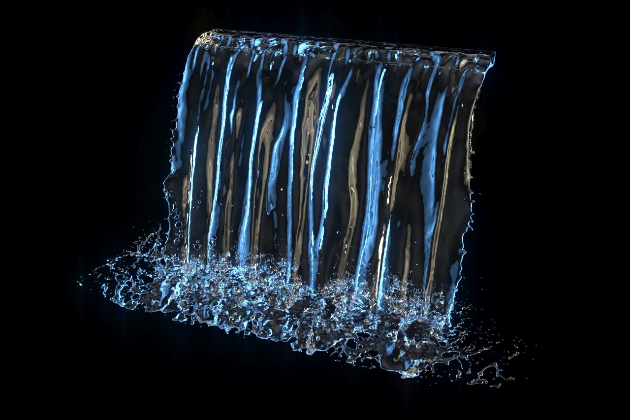 ArtStation - High Resolution Animated Waterfall 10 seconds 3D model ...