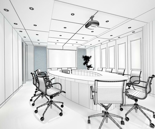 ArtStation - Conference room office reception hall 08 | Resources