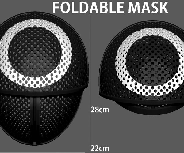 ArtStation - SQUID GAME MASK FOLDABLE LIFE SIZE COSPLAY NETFLIX PROPS ...