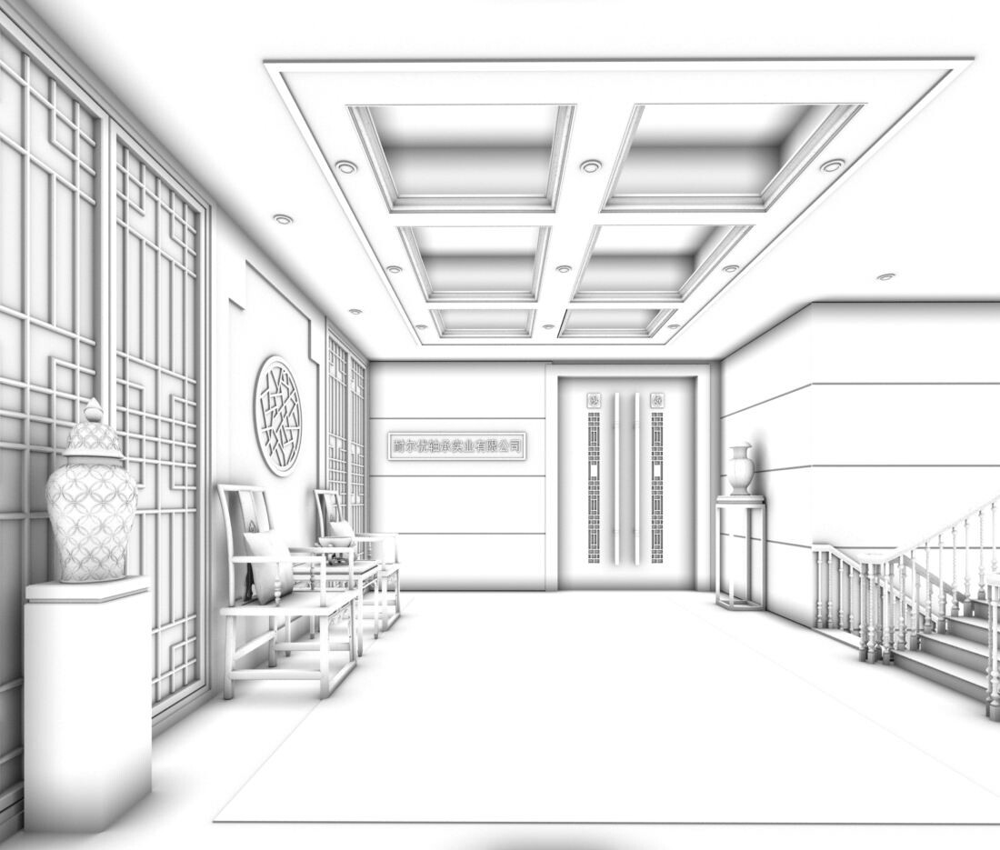 ArtStation - office reception hall design complete 01 | Resources