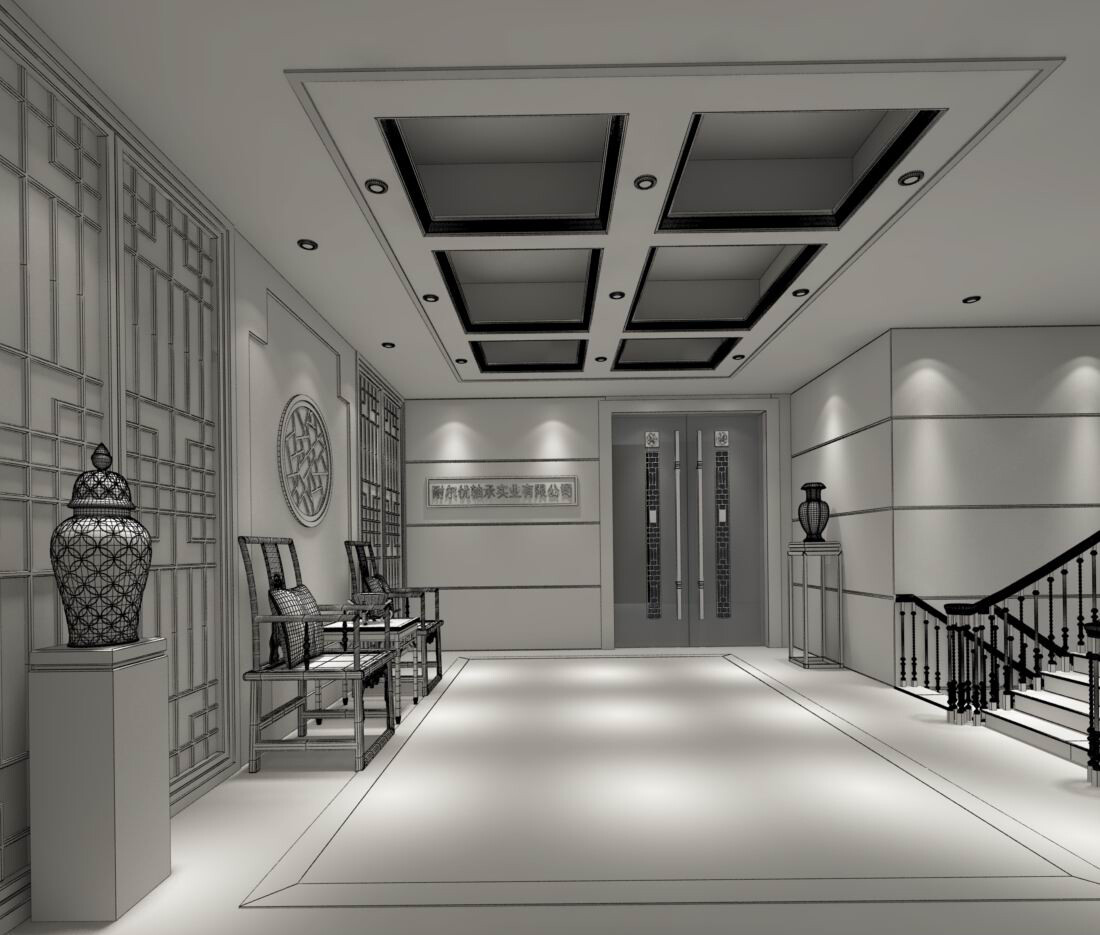 ArtStation - office reception hall design complete 01 | Resources