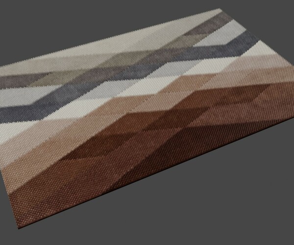 ArtStation - Carpet Modern - Mat - Tapete Low-poly 3D model | Game Assets