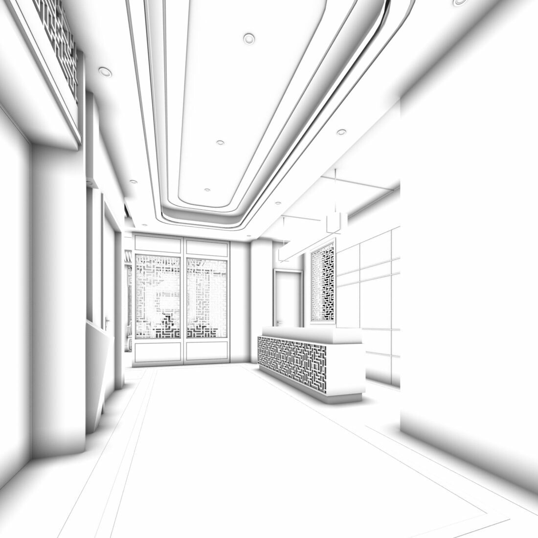 ArtStation - Hotel reception hall design complete 01 | Resources