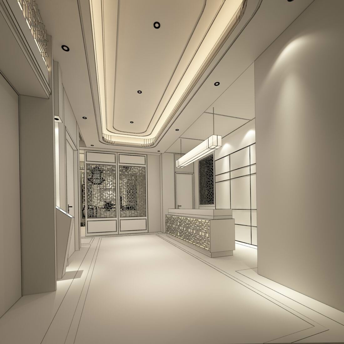 ArtStation - Hotel reception hall design complete 01 | Resources
