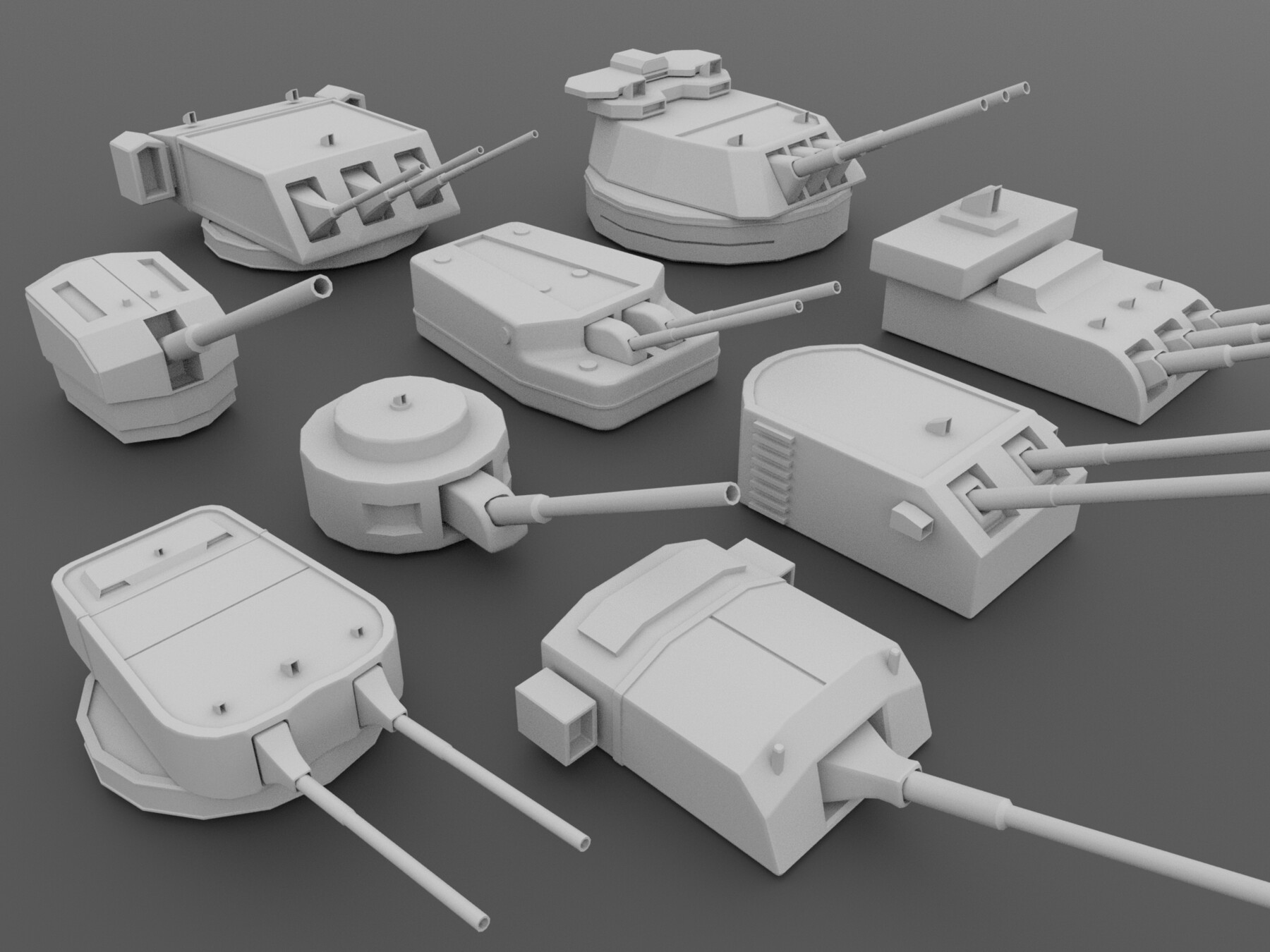 ArtStation - Naval Turret Collection | Resources