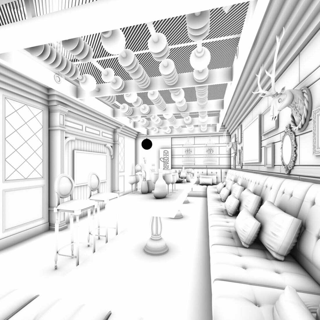 ArtStation - Disco bar KTV Entertainment Night club Stage A042 | Resources
