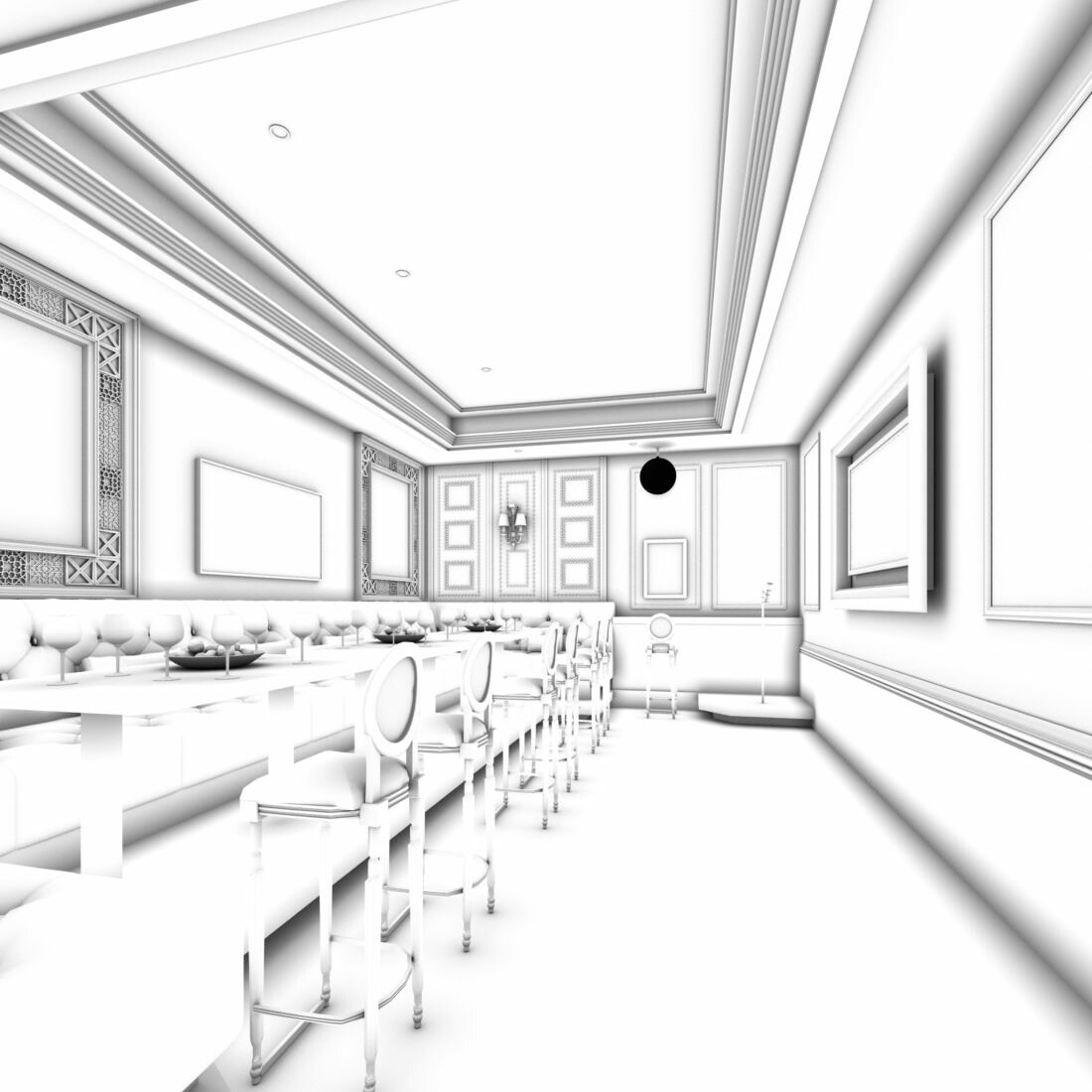 ArtStation - Disco bar KTV Entertainment Night club Stage A043 | Resources