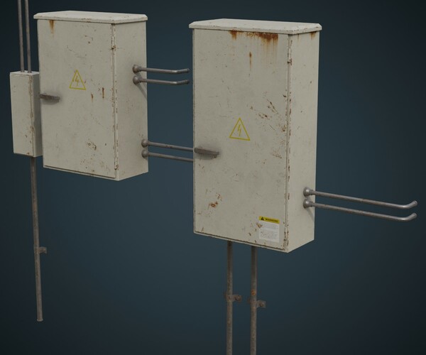 ArtStation - Utility Box 1B | Game Assets