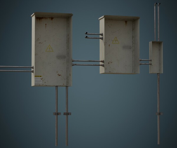 ArtStation - Utility Box 1B | Game Assets