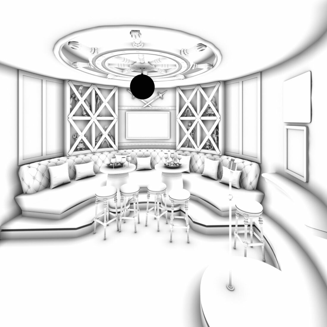 ArtStation - Disco bar KTV Entertainment Night club Stage A049 | Resources