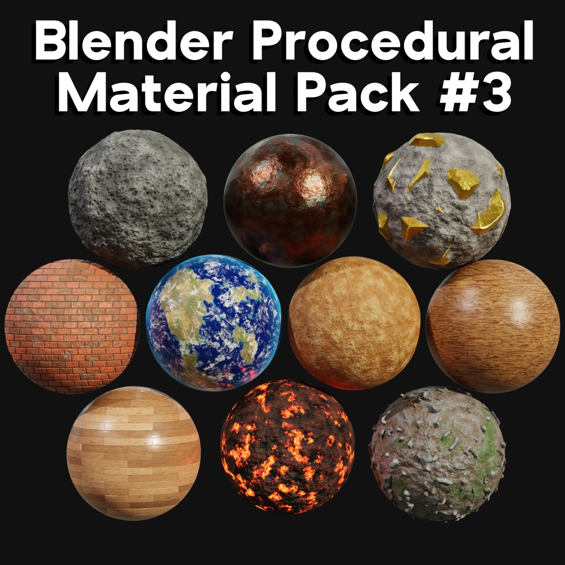 ArtStation - Blender Procedural Material Pack #3 | Resources