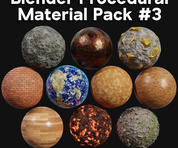 ArtStation - Blender Procedural Material Pack #3 | Resources