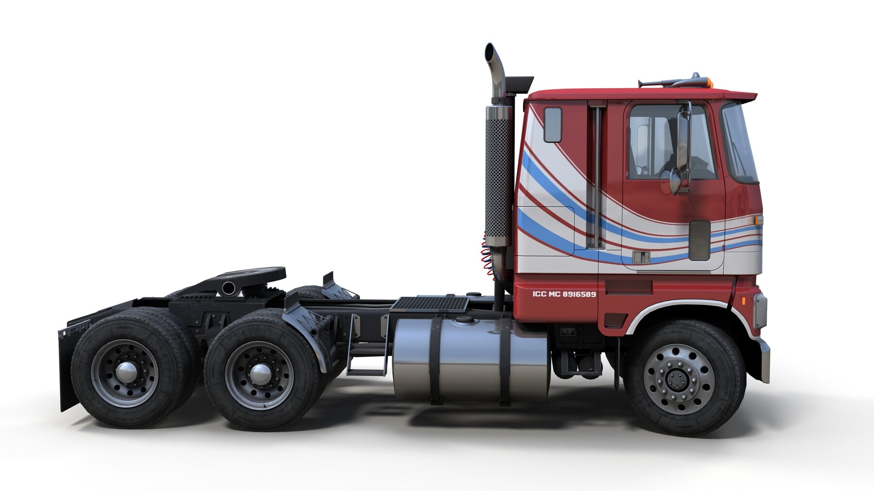 ArtStation - 80s American cabover semitruck | Game Assets