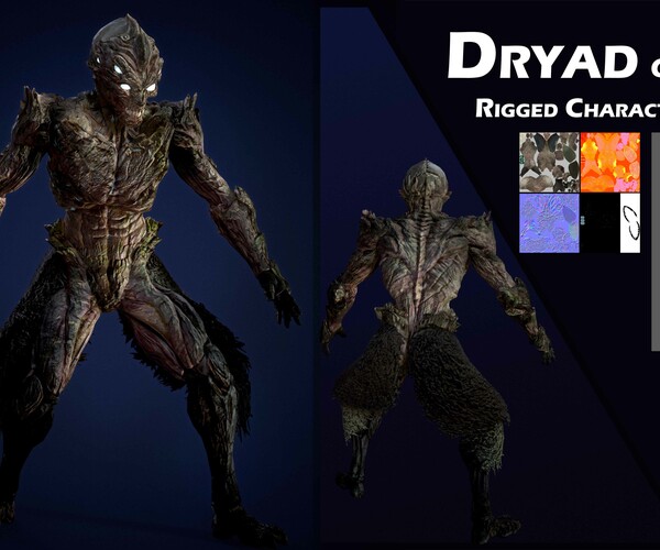 ArtStation - Dryad | Mutant Tree Zombie | Spooky Rigged Character For ...