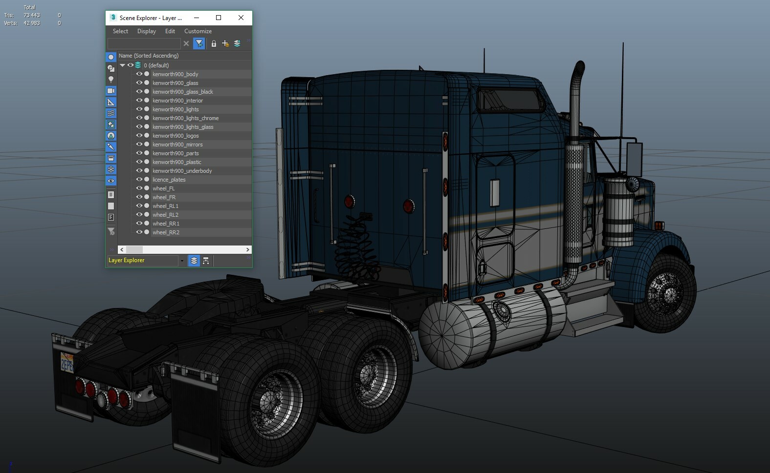 ArtStation - Kenworth W900 semitruck | Game Assets