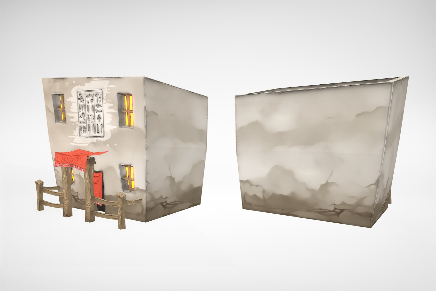 ArtStation - Egypt RTS Fantasy Buildings | Game Assets