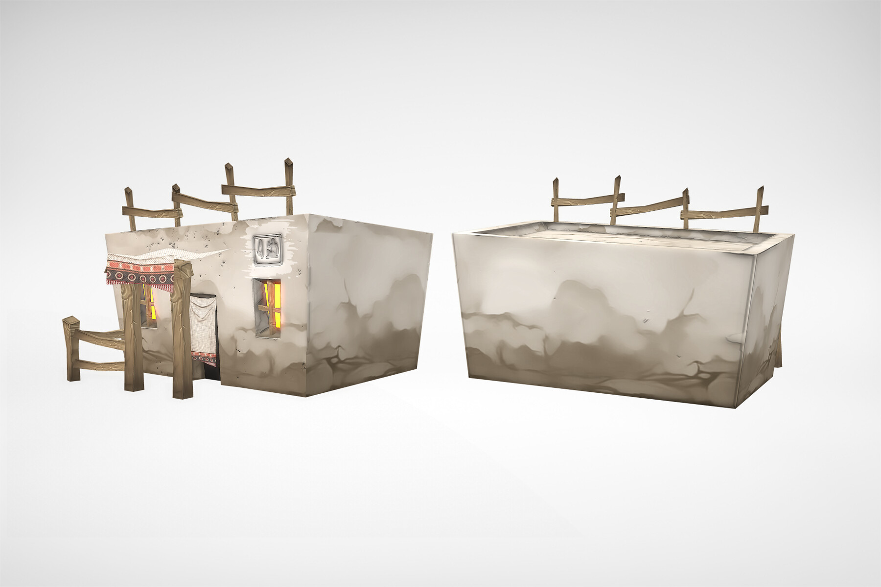 ArtStation - Egypt RTS Fantasy Buildings | Game Assets