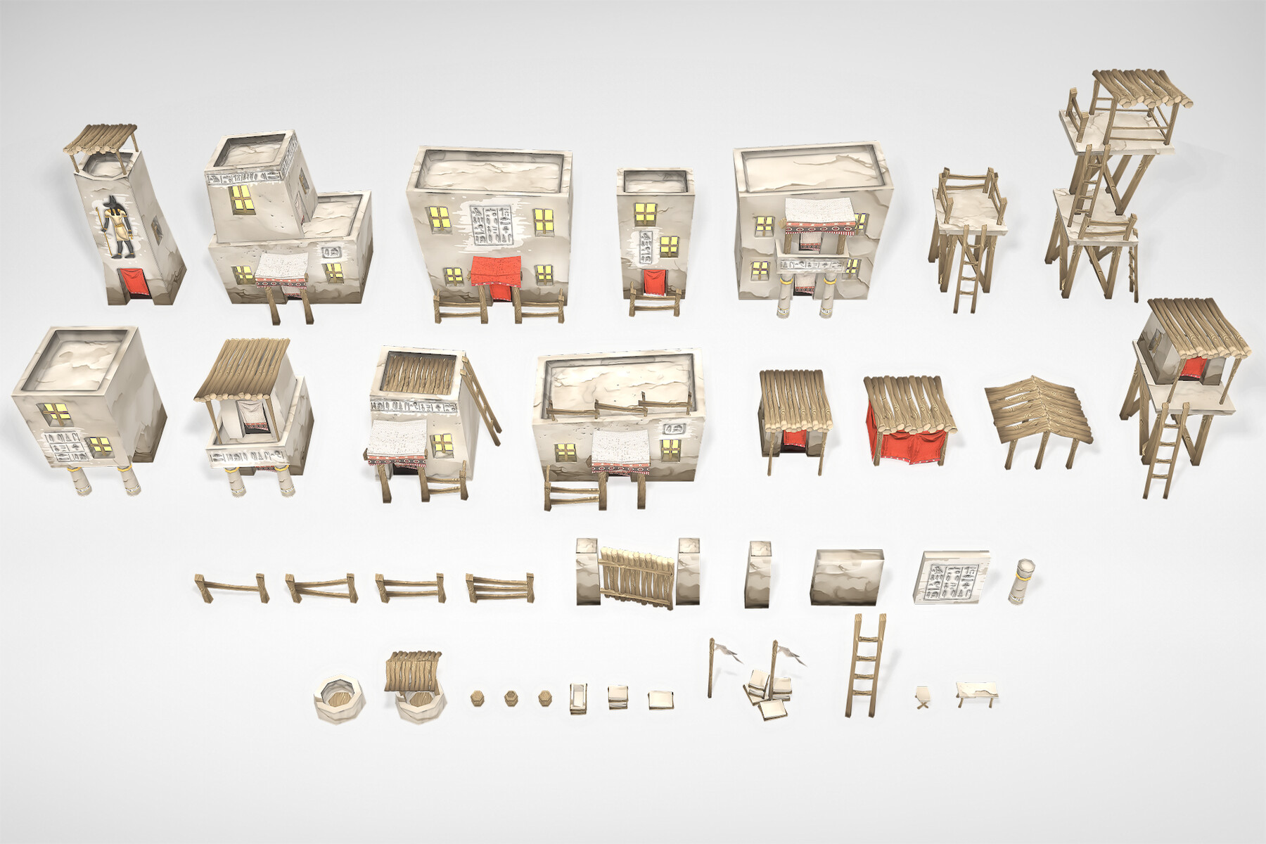 ArtStation - Egypt RTS Fantasy Buildings | Game Assets