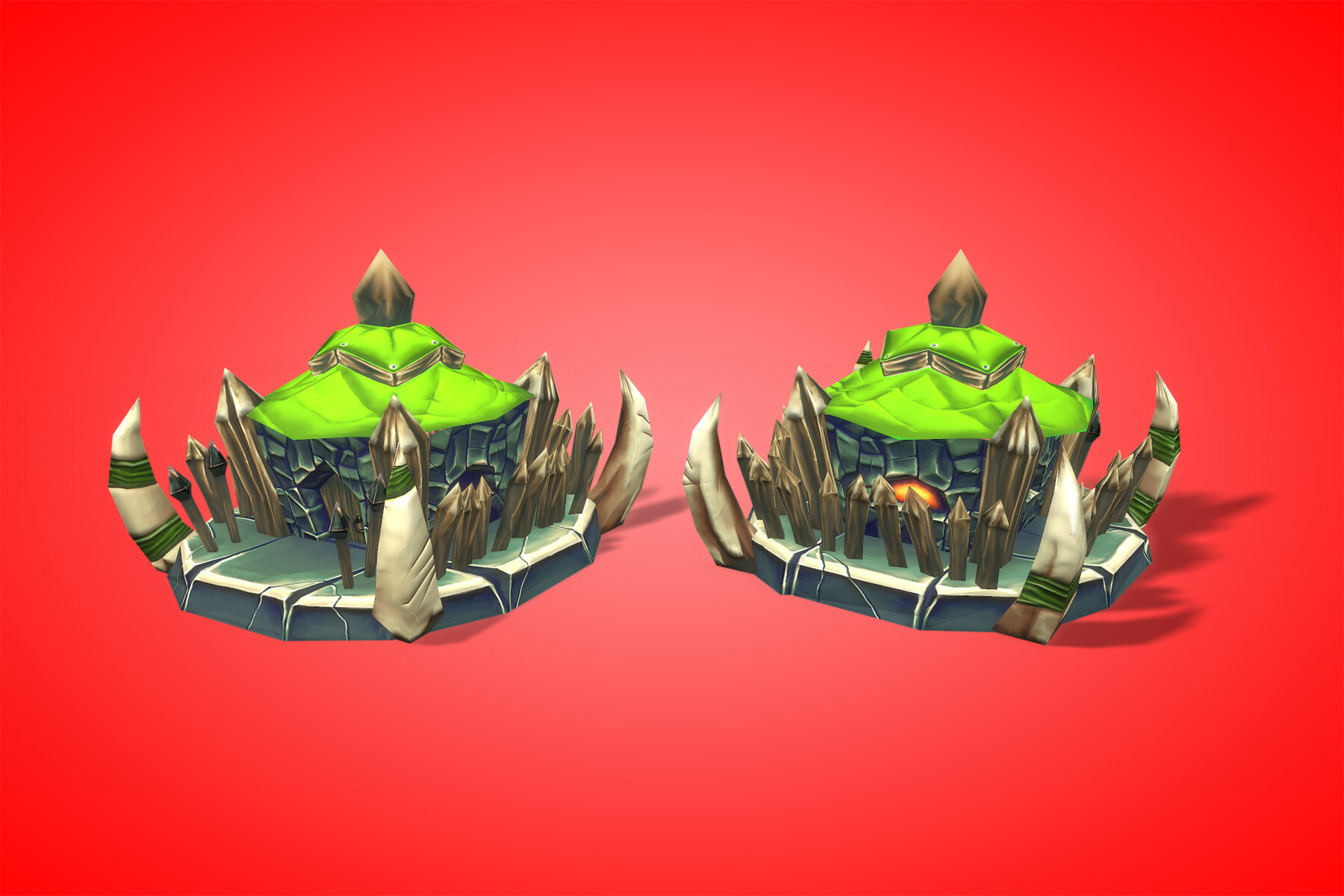 ArtStation - Orc RTS Fantasy Buildings | Game Assets