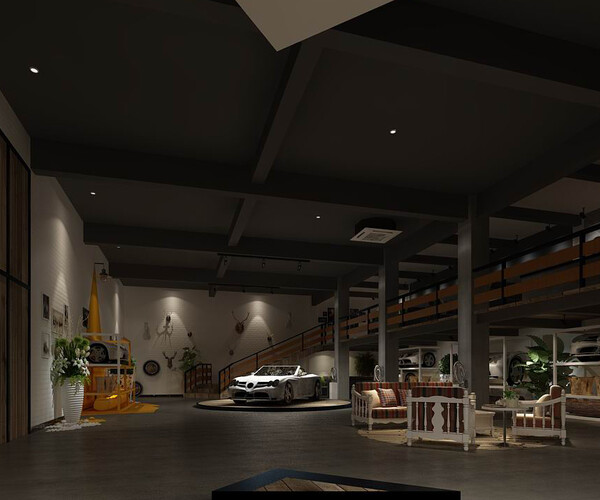 ArtStation - Business - Shop - Automotive Exhibition Hall - 9409 ...