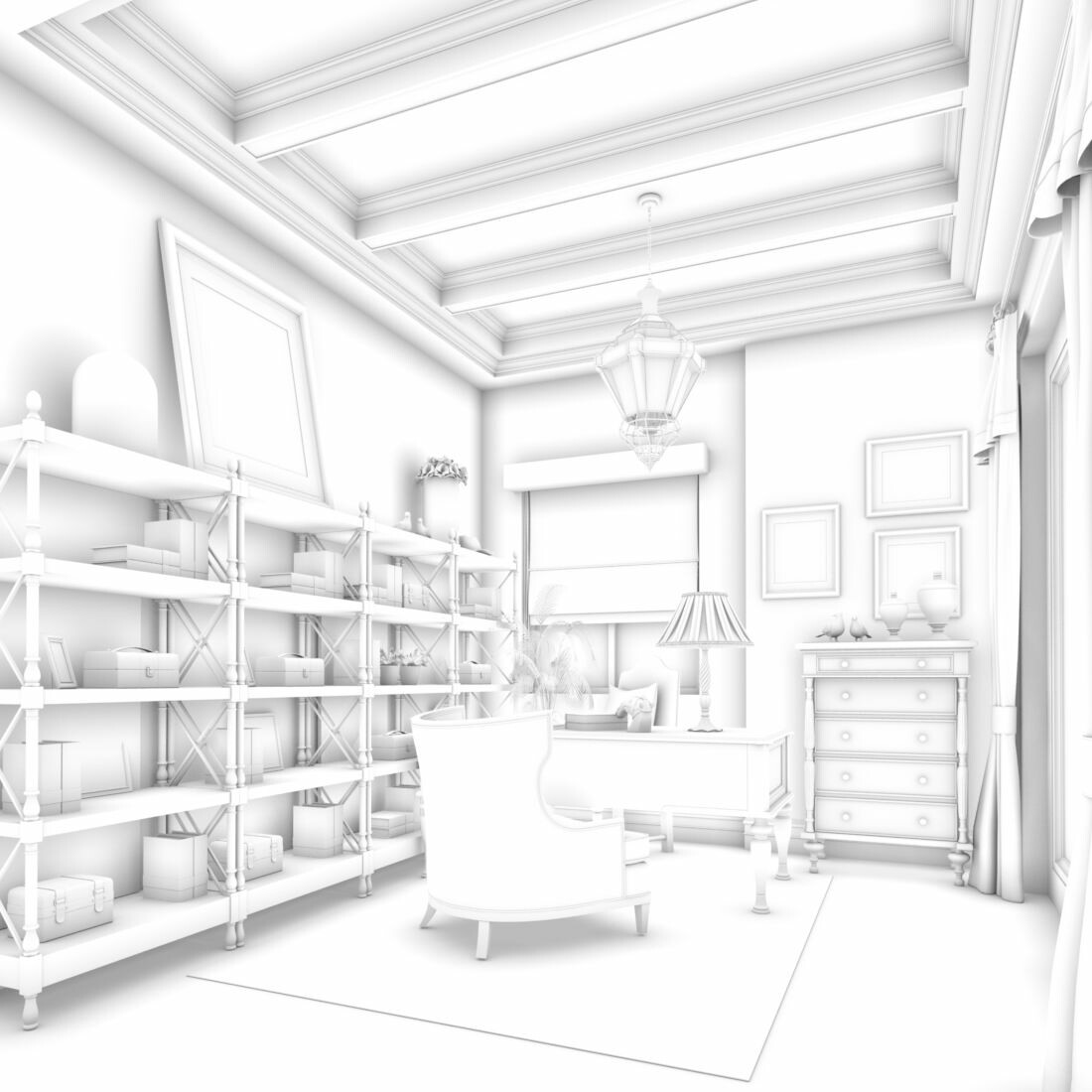 ArtStation - Family - Office - Study room -026 | Resources