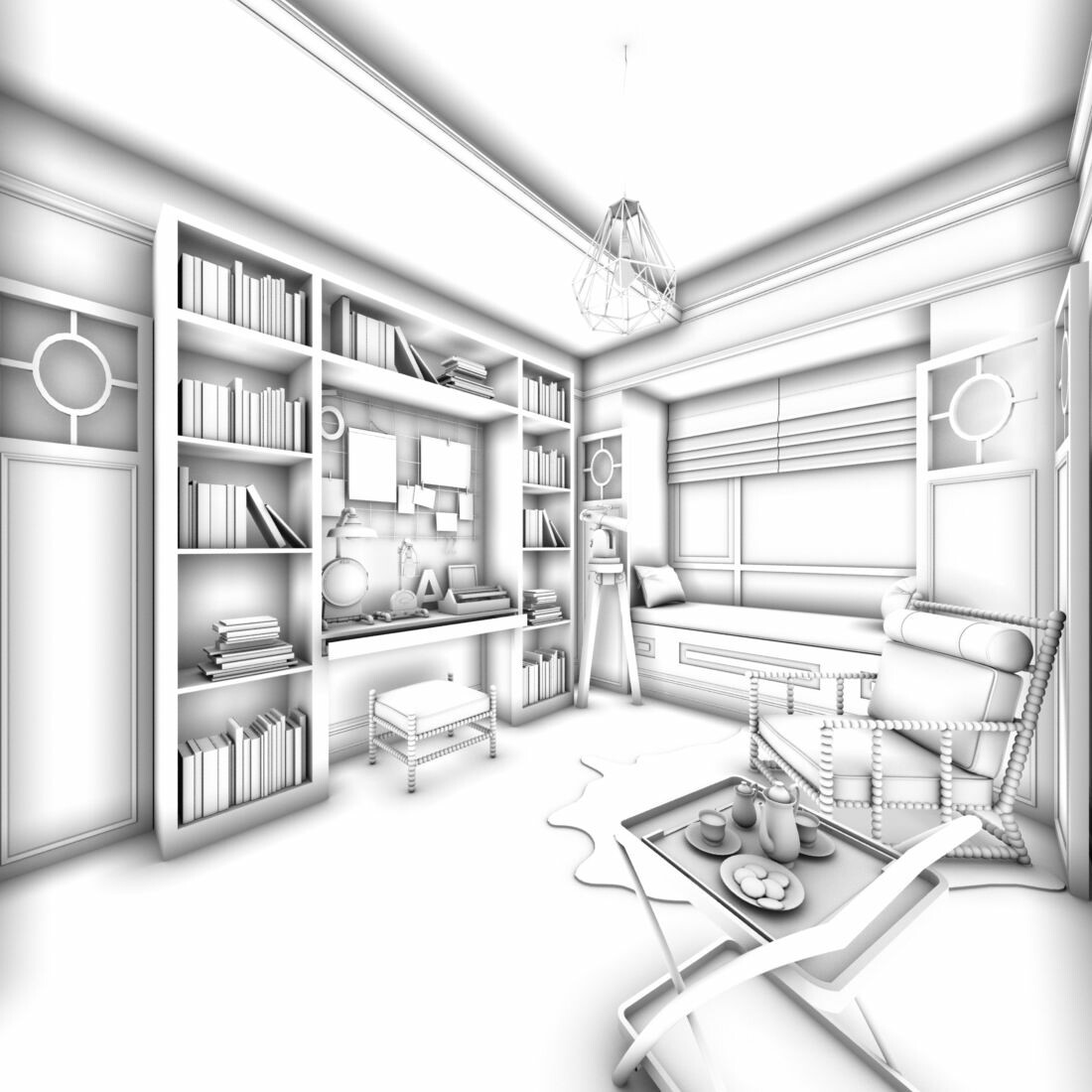 ArtStation - Family - Office - Study room -034 | Resources