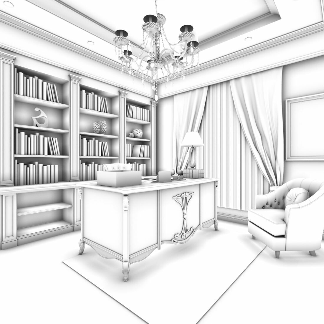 ArtStation - Family - Office - Study room -044 | Resources