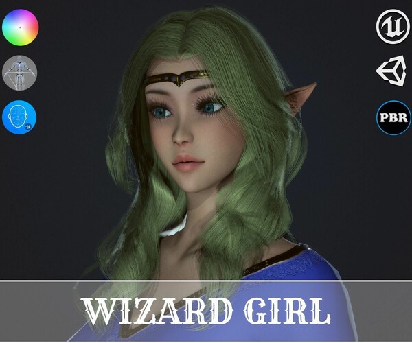 ArtStation - Wizard Girl - Game Ready Character | Game Assets