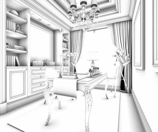 ArtStation - Family - Office - Study room -0160 | Resources