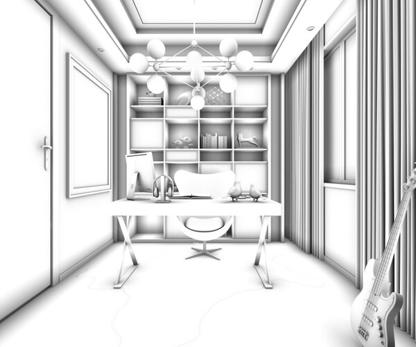 ArtStation - Family - Office - Study room -0176 | Resources