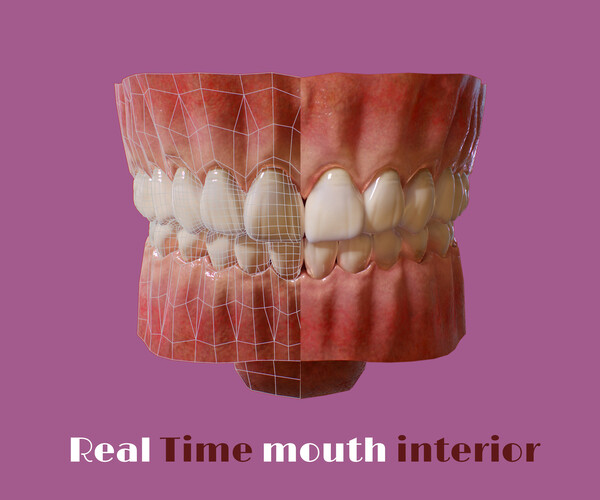 ArtStation - Teeth - Mouth Interior Real Time | Game Assets
