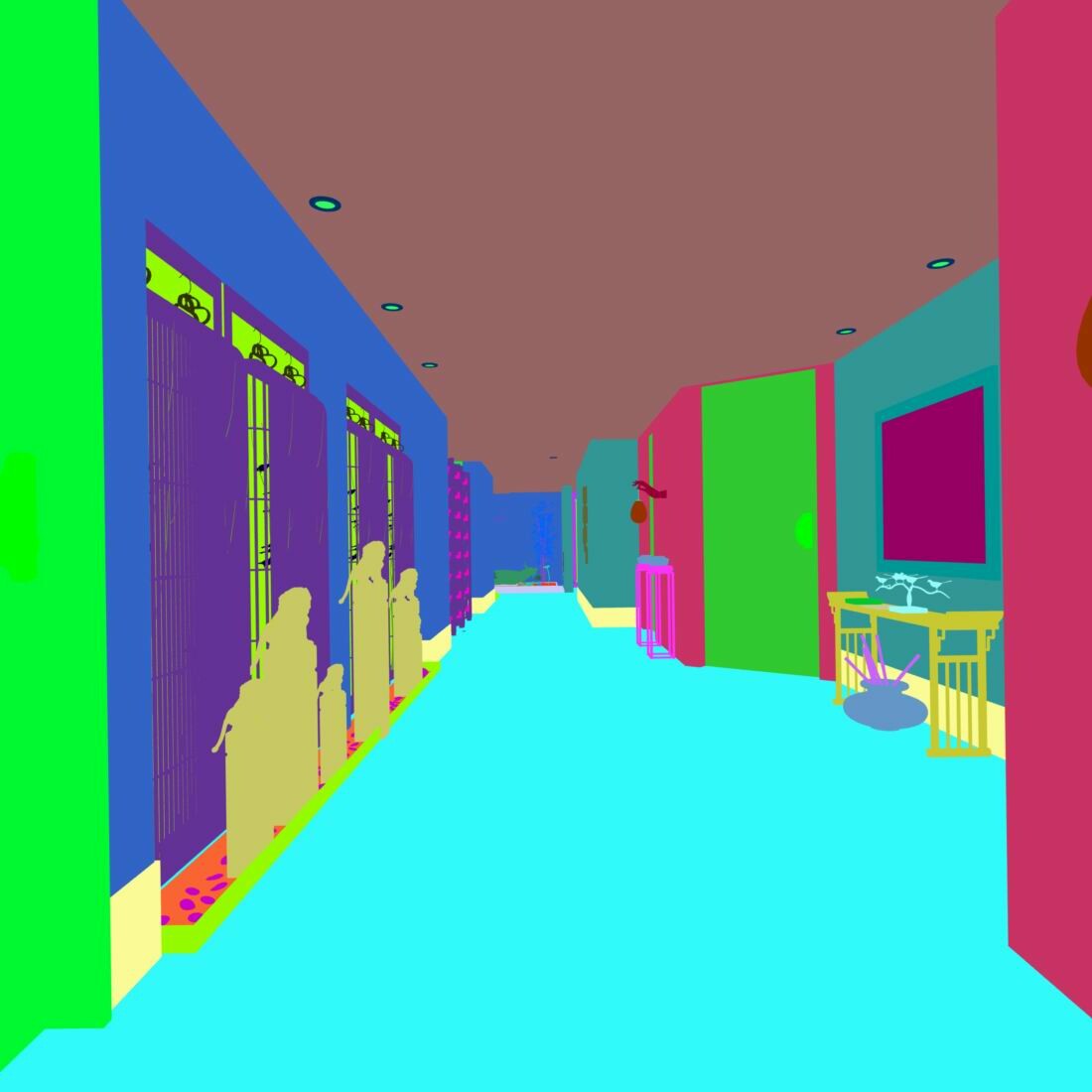 ArtStation - Hallway aisle balcony elevator stairs -0215 | Resources