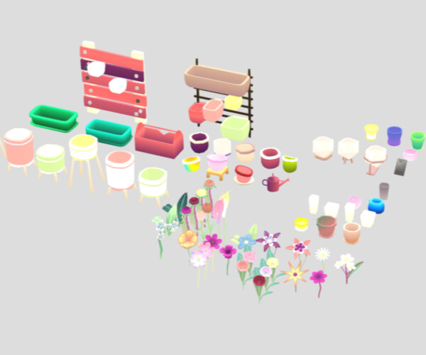 ArtStation - Low Poly Mega Pack with shared texturing | Game Assets