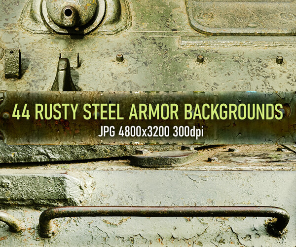 ArtStation - 44 worn, rusty metal vehicle armor elements and surface ...